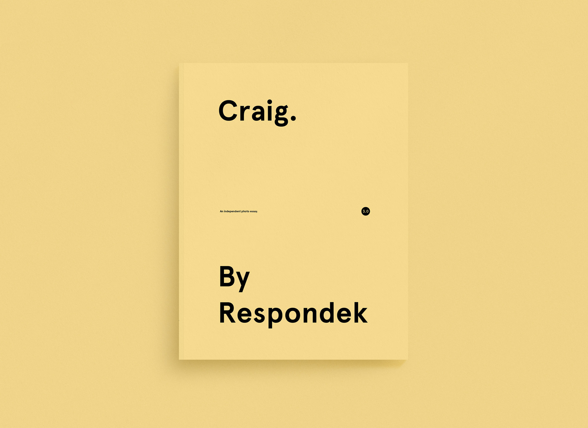 CRAIG BY RESPONDEK — Wasted Talent Magazine